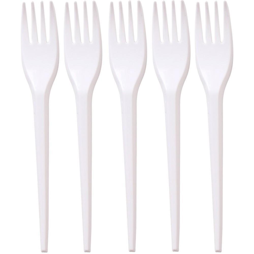 7" PP FORK WHITE (10 pkt) – HPE PLASTIC